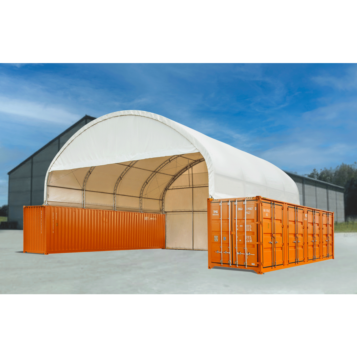 Lagertunnel aus Wellblech Mit Antitropfkondensation 3,90m Hoch